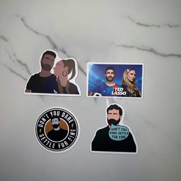 Office | Ted Lasso Roy Kent And Keeley Jones 4 Pc Sticker Set New ...